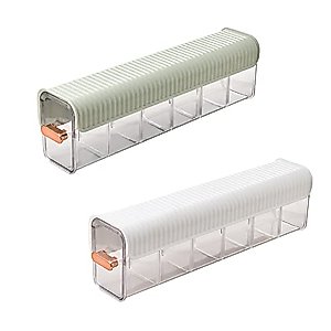2 Pcs Wall Mounted Expansion Storage Box, 2022 New Punch Free Multifunctional Storage Box, Premium 3 in 1 Underwear Storage Box Hanging Organizers for Cosmetics Stationery Sundries (White+Green)