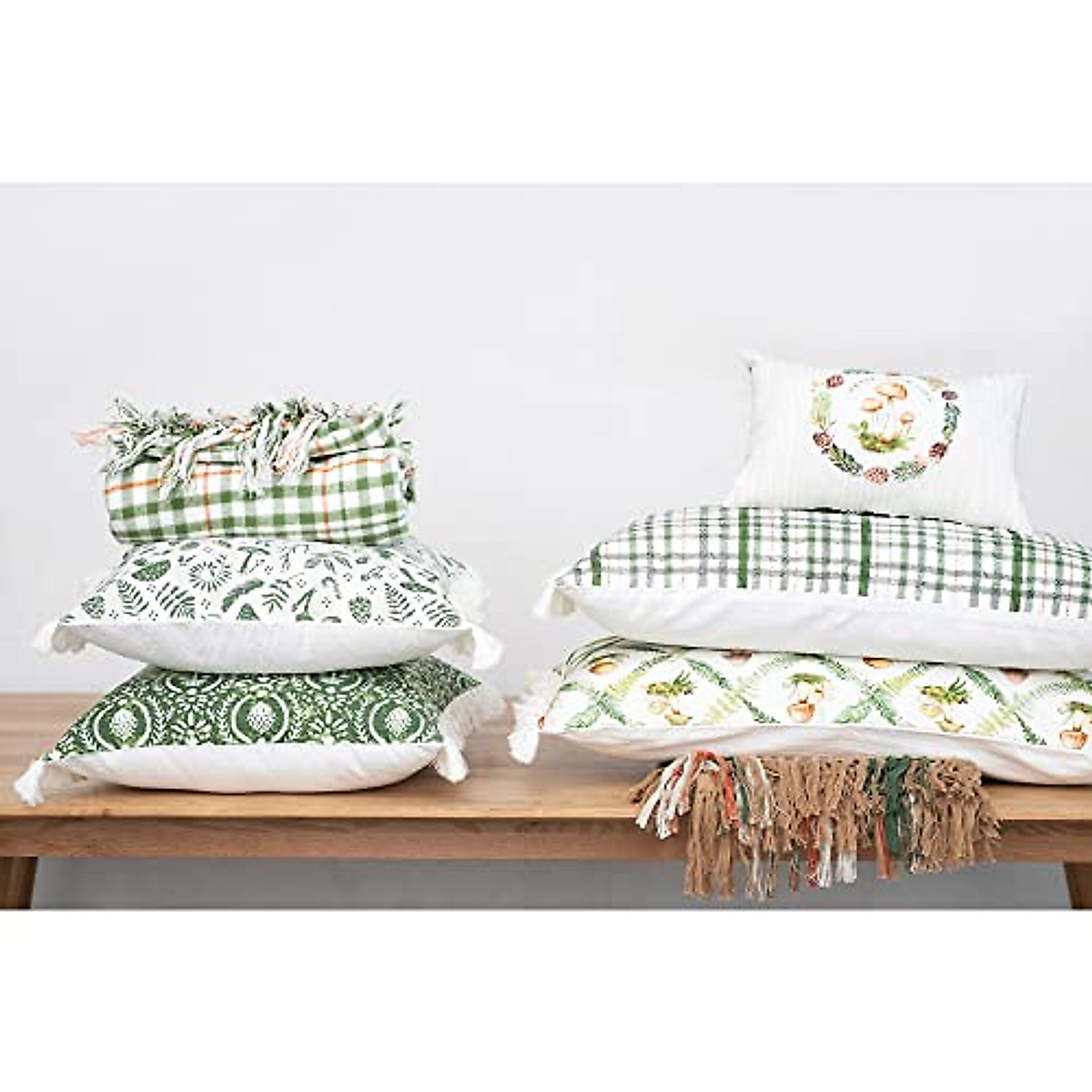 Creative Co-Op Embroidered Cotton Slob Lumbar Pillow