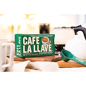 Cafe La Llave Espresso Dark Roast Coffee, 10 Ounce