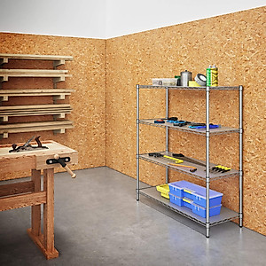 Thirteen Chefs Industrial Shelf Liners 48 x 18 Inch, 5 Pack Set for Wired Shelving Racks, Clear Polypropylene