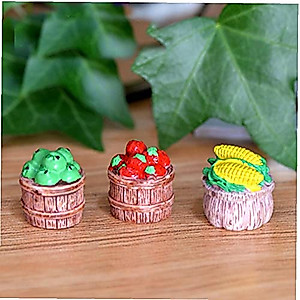 Strawberry Corn Fruit Resin Fairy Garden Craft Decorationterrarium Miniatures 3pcs