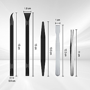 9 Pieces Carbon Fiber Plastic Scraper Lottery Ticket Tool Multi Purpose Scraper Non Scratch Cleaning Tool Small and Narrow Plastic Scraper Label for Removing Stickers, Labels, Oil Stains, Food, Dirt