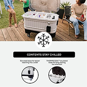 Igloo 125 qt Gray Party Bar Wheeled Cooler