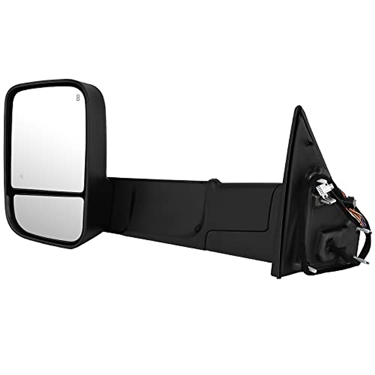 Aintier Towing Mirrors Compatible with 2019-2022 For Dodge Ram 1500 Truck Tow Mirrors Power Heated Turn Signal Light Puddle Light Parallel Auxiliary Light Temp Sensor Black Pair Mirrors