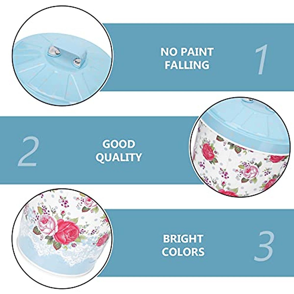 Cabilock Mini Table Trash Office Trash can Bathroom Garbage can Kitchen Trash can 13 Gallon can Decorative Garbage