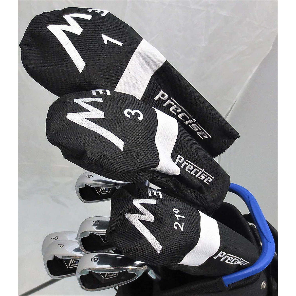 Tall Mens Golf Set Clubs - for Men 6'0"- 6" 6 Complete Driver, Fairway Wood, Hybrid, Irons, Putter, Stand Bag