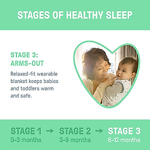 SwaddleMe by Ingenuity Night Sack Sleeper, For Ages 6-12 Months, 16-24 Pounds, Up to 30 Inches Long, 2-Pack Loose-fit Baby Swaddle Sack Wearable Blanket