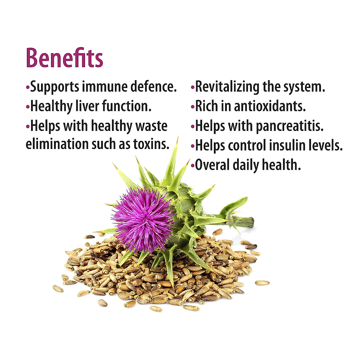 Teliapets Milk Thistle Seed Powder, Herbal & Effective, Natural, Ideal to Protect The Liver & Kidney Health, Against Allergies, Detoxifying, Antioxidant -for Dogs & Cats 23.4oz /700 gr