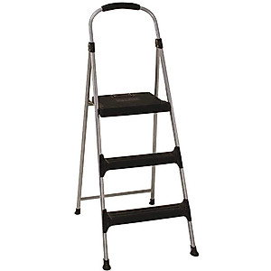 Cosco 11410PBL2 Signature Series Three Step Steel Step Stool with Plastic Steps
