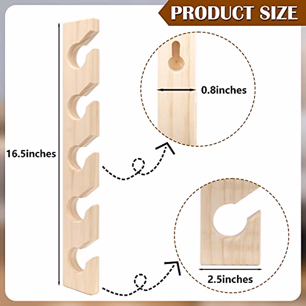 ZYP 2 PCS Hat Rack for Wall Wooden Baseball Caps Organizer Wall Mount Baseball Hat Holder Wall Vertical Hat Racks for Closet Door Bedroom Entryroom Laundry