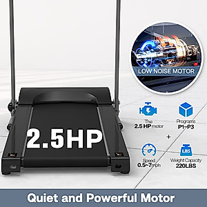 Treadmill,Home Foldable Treadmill with Incline, Folding Treadmill for Home Workout, Electric Walking Treadmill Machine 15 Preset or Adjustable Programs 250 LB Capacity MP3