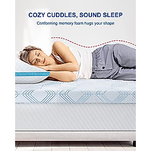 BedStory Mattress Topper Full 3 Inch Memory Foam Hug & Support, Cooling Gel Ventilated Double Bed Topper with Removable Cover, 54'' x 74'' Mattress Topper Relieving Pressure for Back Pain