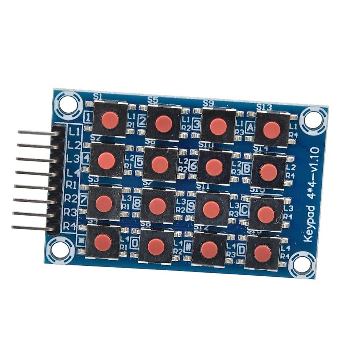 haillusty Upgrade Your Electrical with Keyboard MCU Module: 8-Pin Expansion Board 4x4 Array Keypad Button Matrix Controller Programmable DIY Microcontroller Kit for External Keyboard Interface