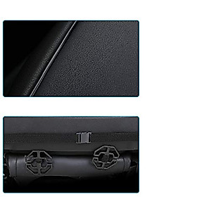 EDEALYN Ultra-Luxury PU Leather Car Seat Protection Car Seat Cover for Most Four-Door Sedan & SUV,Single Seat Without Backrest 1PCS (W 20.5''× L21''×Thick 0.2'') (3D - Black)