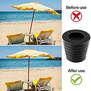 Patio Umbrella Cone Umbrella Wedge Plug and Silicone Table Umbrella Hole Ring Plug with Cap Set for Outdoor Patio Umbrella, Fits Umbrella Pole Diameter 1.5 Inch (transparent)