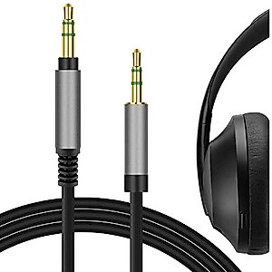 GEEKRIA Audio Cable Compatible with Bose QuietComfort SE QCSE QC45 QuietComfort35 II QC35 QC25 700ANC NC700 Cable, 2.5mm Replacement Stereo Cord (4 ft / 1.2 m)