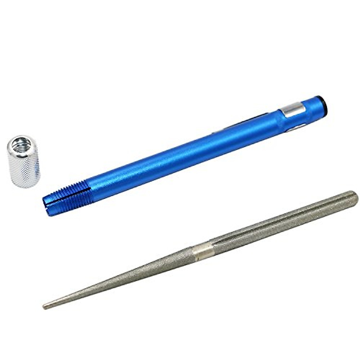 Portable Knife Sharpener, 3 in 1 Pocket Knife Diamond Pen-shaped Sharpener Multifunctional Saw Hook Flat Edge Outdoor Kitchen Knife Sharpener Mini Sharpening Steel Rod Cutter Pen-File By discoGoods