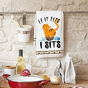 pinata Cat Kitchen Towels Decorative Set of 4 - Cat Lover Gifts for Women - Housewarming Gifts - Cat Gifts for Cat Lovers - Cat Mom Gifts for Women - Funny Cat Dish Towels - Cat Kitchen Decor
