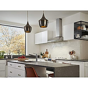 Broan-NuTone BWP2366SS Convertible Wall-Mount LED Lights Pyramidal Chimney Range Hood, 630 MAX Blower CFM, 36-Inch, Stainless Steel