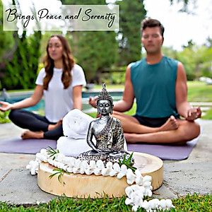 25DOL Buddha Statues for Home. 7.3" Buddha Statue (The Final Meditation). Collectibles and Figurines, Meditation Decor, Spiritual Living Room Decor, Yoga Zen Decor, Hindu and East Asian Décor