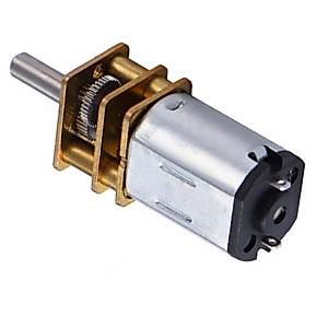 3V 1000RPM Micro DC Gear Speed Reduction Motor with Full Metal Gearbox Motor GA12-N20 3mm Shaft for Robot Models, RC Cars, DIY Toys, Pack of 1, Silver