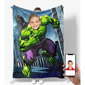 ROYAMS Custom Superhero Blanket for Kids Personalized Superhero Blankets for Boys
