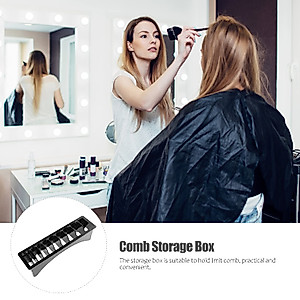 Clipper Guard Tray Plastic Blades Organizer Barber Guide Comb Storage Box Clipper Holder Hair Tools Organizer Table Storage Tray For Hair Clipper Comb 2Pcs Guide Comb Storage Case