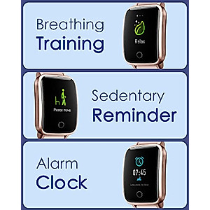 GRV Smart Watch for Women IP68 Waterproof, Fitness Tracker Heart Rate Monitor Digital Watch, Smartwatch for Android Phones and iOS Phones Pink