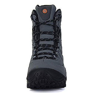 Manfen Men's Thermator Mid-Rise Waterproof Hiking Boots Trekking Outdoor Boots, Grey, 11