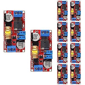 Dorhea 10PCS XL4015 5A DC to DC CC CV Step Down Charging Board Lithium Battery Buck Converter Charger Adjustable Power Supply Module Lithium Charger Module