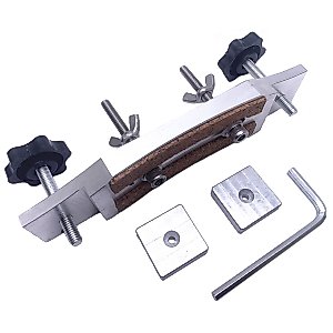 Jiayouy Aluminum alloy Guitar Bridge Clamp with 2pcs Gasket L-Wrench Set Guitars Accessory Luthier Tools Silver