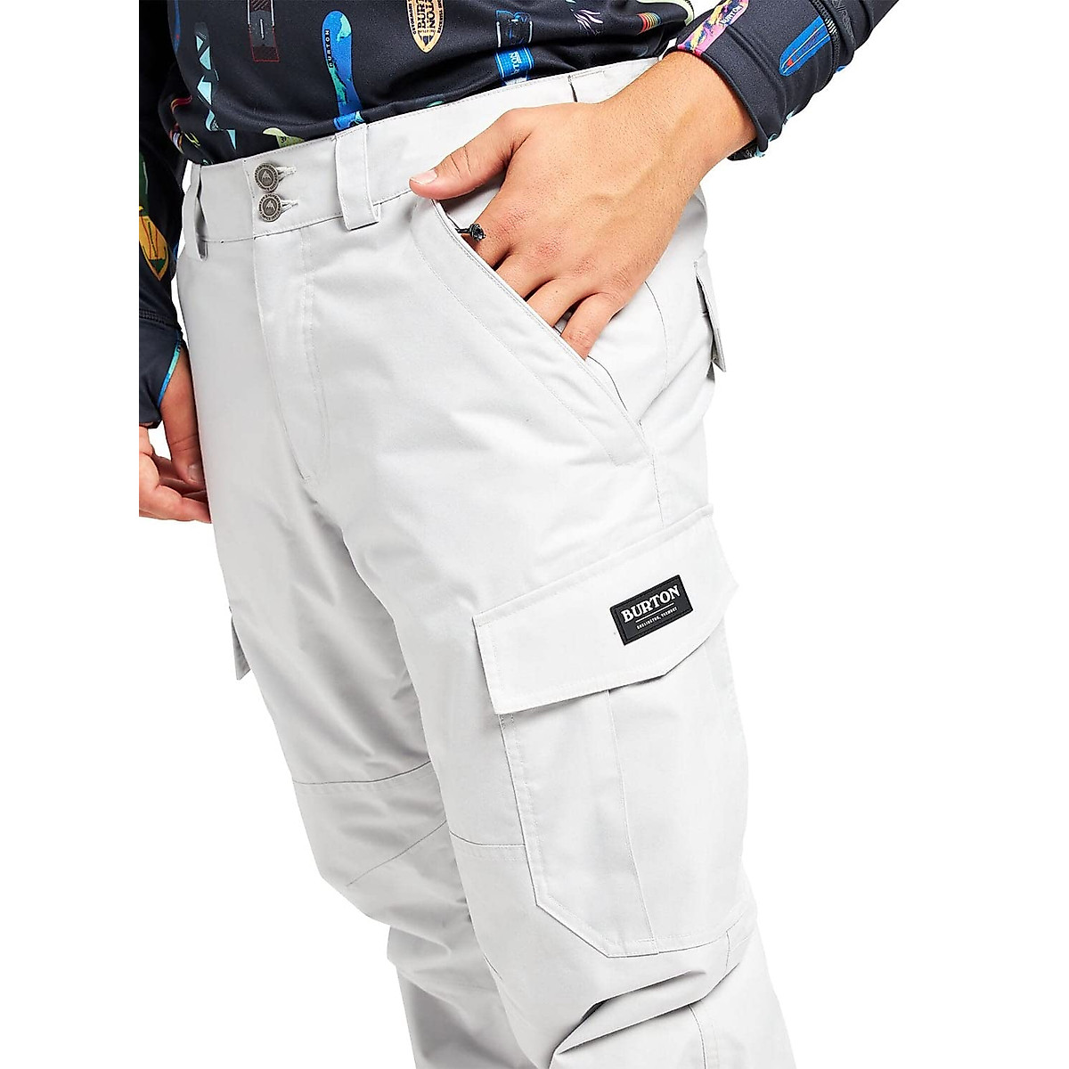 Burton Men's Standard Cargo Pant Regular Fit, Lunar Gray, X-Large