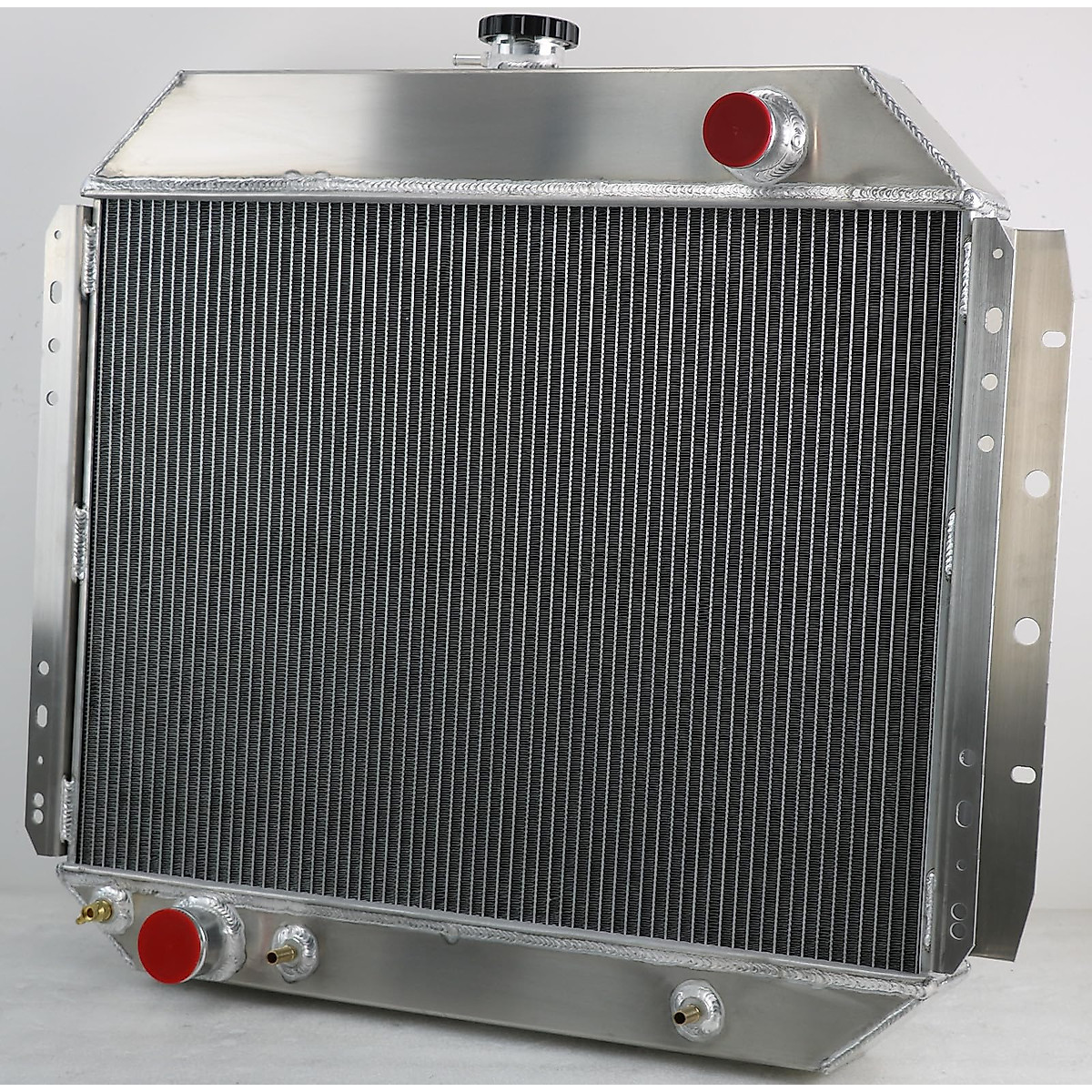 CoolingSnow CC433 Aluminum Radiator for Ford 1966-1979 Bronco F100 F150 F250 F350 Pickup Truck Radiador 3 Row Core Radiators Shroud Fans Relay Kits