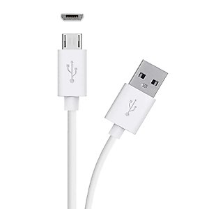 ienza Replacement Long (10-Ft) Micro USB Charge Cable Wire for Xbox One and PlayStation PS4 Controller (White)