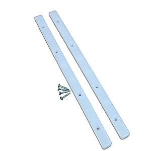White Plastic Guide Rails for Grooved Drawers/Compatible for Some IKEA/and Older Dressers and Nightstands 11.25” L x 5/8”W x 5/16”Thick / 2 Rails and Fasteners by E.H.C.