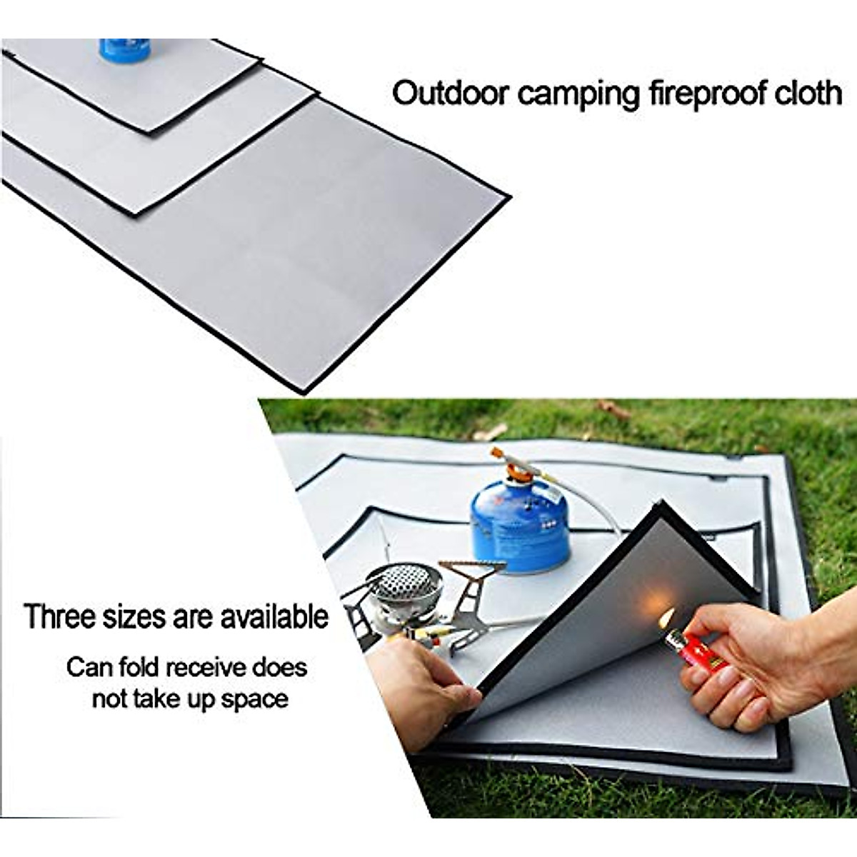 Fire Pit Mat for Deck Fireproof, Outdoor Wood Stove Hearth Pads, Camping BBQ Mat with Fire Retardant Material to Protect Your Deck Patio Lawn Campsite from Fire Burn