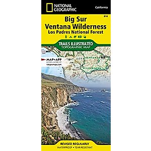 Big Sur, Ventana Wilderness Map [Los Padres National Forest] (National Geographic Trails Illustrated Map, 814)