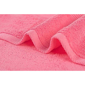 Babiclean Towel Set Absorbent Light Weight and Fast Dry Washcloth Quick Dry Bathroom Hand Towels Durable for Hotel, Spa, Salon and Gym (Hand Towel, Rose Pink)