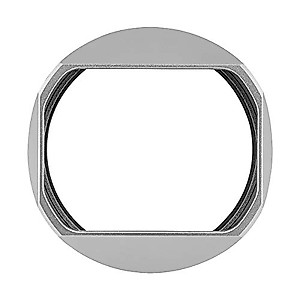 Haoge LH-X54W Square Metal Lens Hood with 49mm Adapter Ring for Fujifilm Fuji X100V Camera Silver