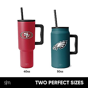 Simple Modern Officially Licensed NFL 40oz Tumbler with Handle and Straw Lid | Football Thermos Gifts for Men, Women, Christmas | Trek Collection | Denver Broncos