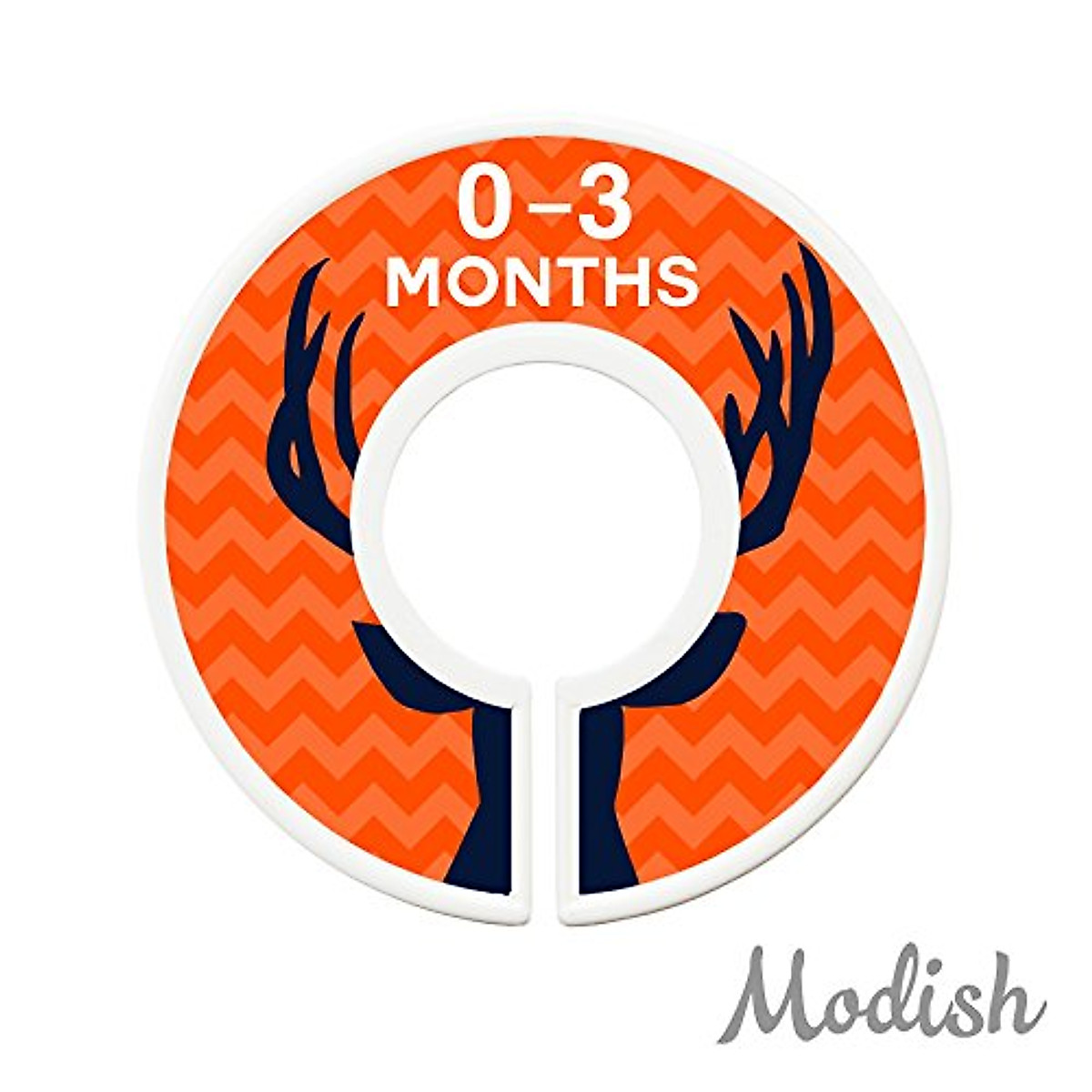 Modish Labels Baby Clothes Size Dividers, Baby Closet Organizers, Size Dividers, Baby Closet Organizers, Closet Dividers, Clothes Organizer, Nursery, Boy, Woodland, Deer, Navy, Orange, Gray (Baby)