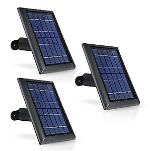 [Updated Version] Wasserstein Solar Panel with 13.1ft/4m Cable Compatible with Arlo Essential Spotlight/XL Spotlight Camera (3-Pack, Black) (NOT Compatible with Arlo Ultra, Pro 1/2/3, HD, Floodlight)