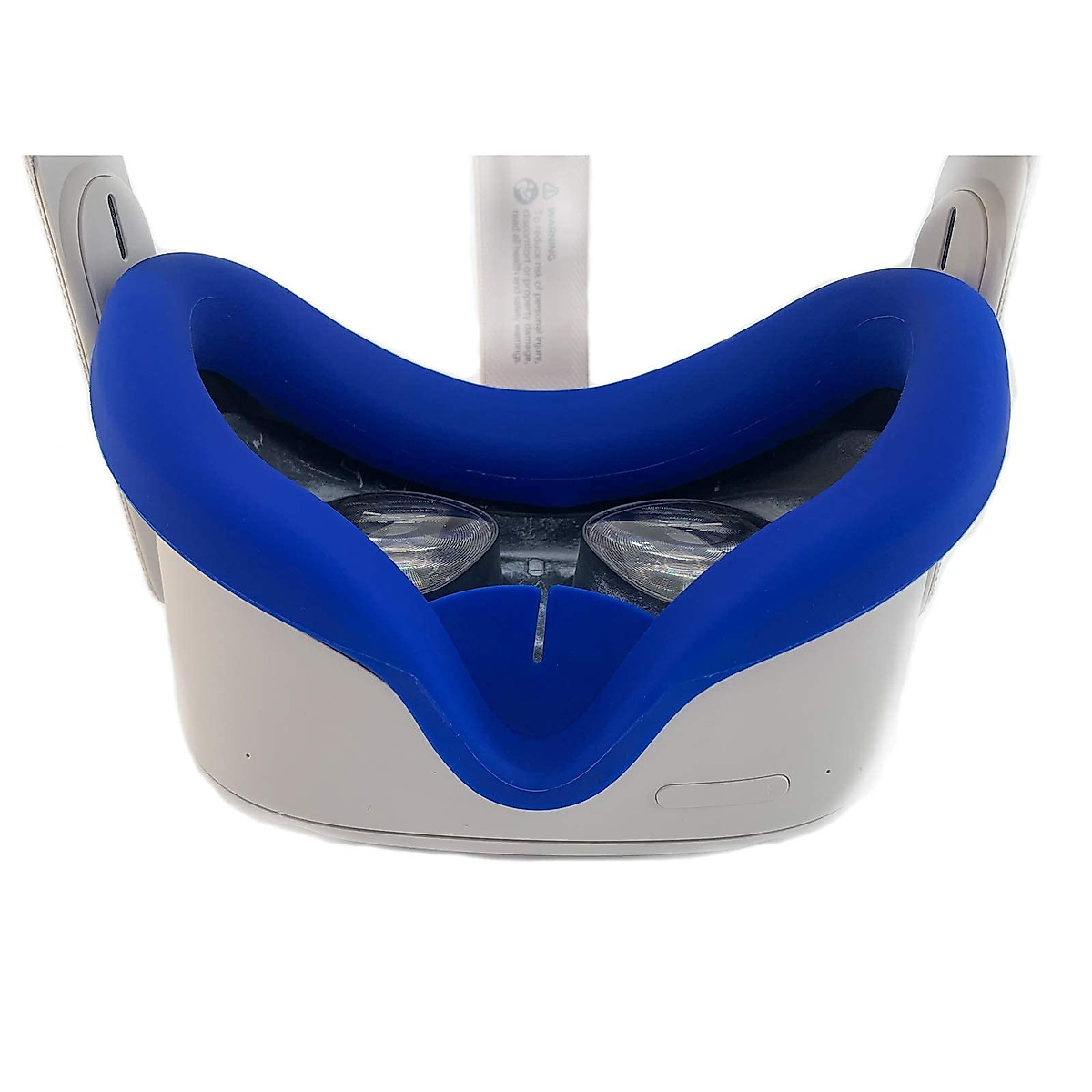 Silicone Cover Eye Pad for Oculu Quet 2 VR Headset,Face Cushion Pad Replacement for Oculus Quest 2 Headset Sweatproof Lightproof, Washable Face Pad VR Accessories(Blue+Res)