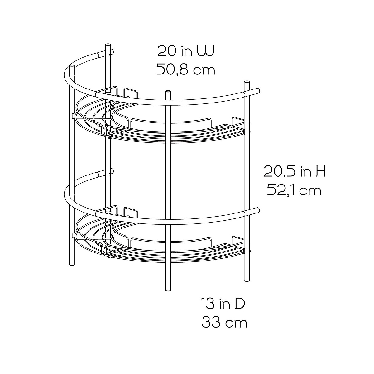 Zenna Home 2928SS Sink Shelf, Chrome