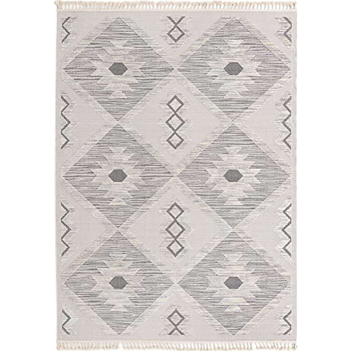 Unique Loom Arlo Collection Area Rug - Kai (Rectangular 9' 0" x 12' 0", Sandy Beige/ Gray)