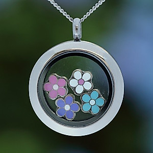 100 Assorted Floating Locket Charms