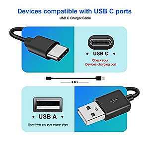 6ft USB C Charger Cable Charging Cord for Samsung Galaxy Tab S8 S7, S6, S5e, S4, S3, Tab A8, 10.5" A7 10.4" A7 Lite 8.7" Tab A 10.1 SM-T510, Tab A 8.4", 8.0" SM-T380/387 SM-T500/220 Tablet USB C Cable