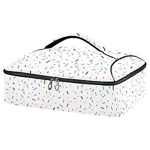 Kcldeci Insulated Thermal Food Carrier Insulated Casserole Carrier for Hot or Cold Food,Dessert Sweet Insulated Tote Bag for Potluck Cookouts Parties Picnic,Lasagna Lugger