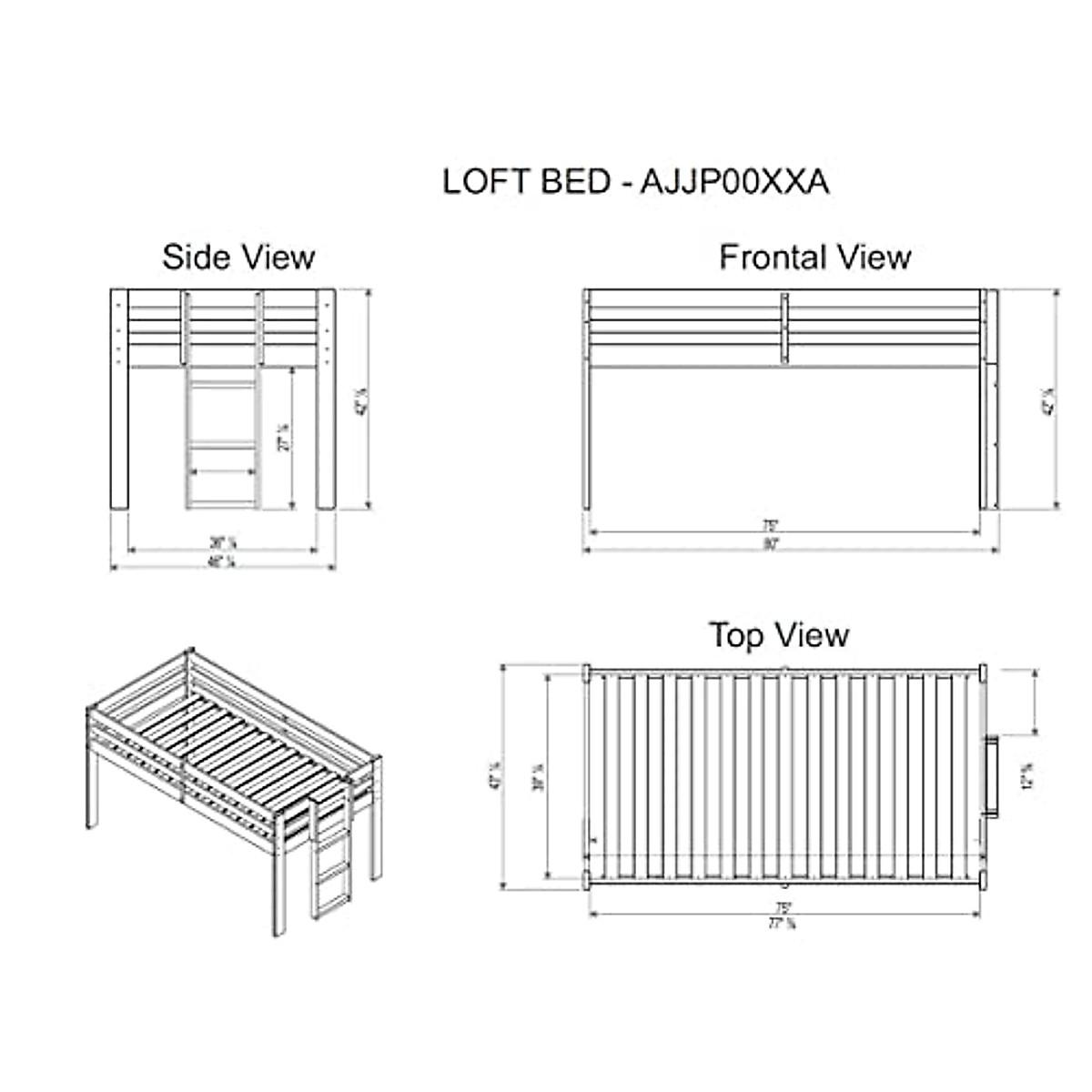 Jasper Twin to King Extending Day Bed with Bunk Bed and Storage Drawers, Espresso
