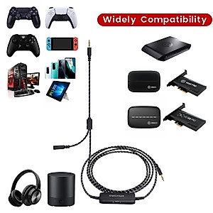 weishan HD60 S+ Chat Link Pro Cable Replacement for Elgato HD60 X, HD60PRO Capture Card, Chat Adapter Replacement for Nintendo Switch, Xbox One and PS5, with in-line Isolator